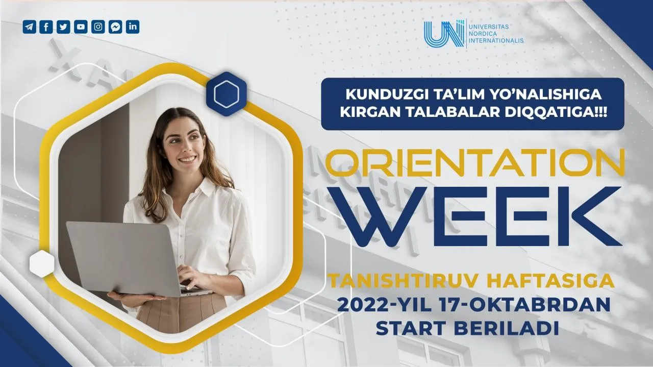 "Orientation week" – welcome to your first introduction to the ...