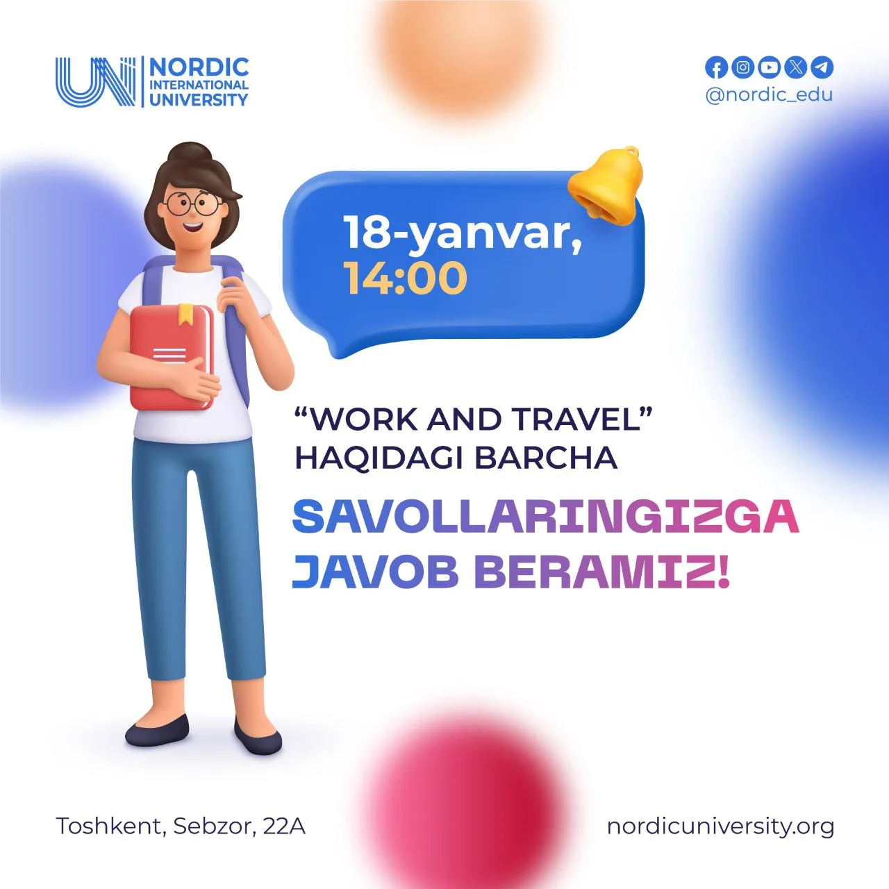 Travel abroad during your student years! - Xalqaro Nordik Universiteti